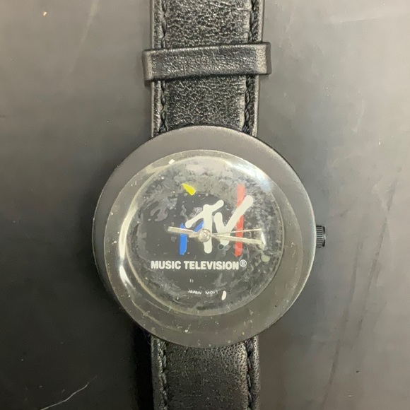 MTV | Accessories | New Vintage 99 Mtv Quartz All Black Watch | Poshmark